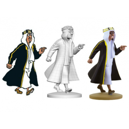 Figurine Moulinsart Tintin - Mohammed Ben Kalish Ezab l’émir du Khemed ...