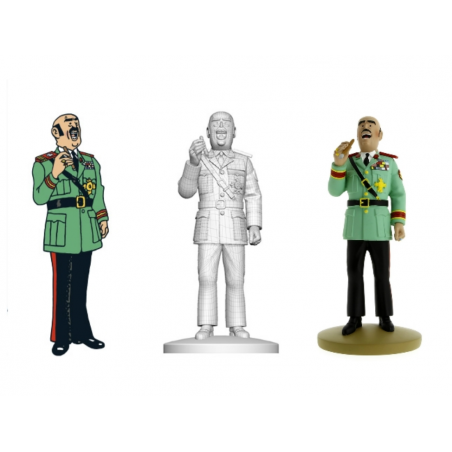 Figurine Moulinsart Tintin - Le Général Tapioca l'ennemi juré d'Alcazar ...