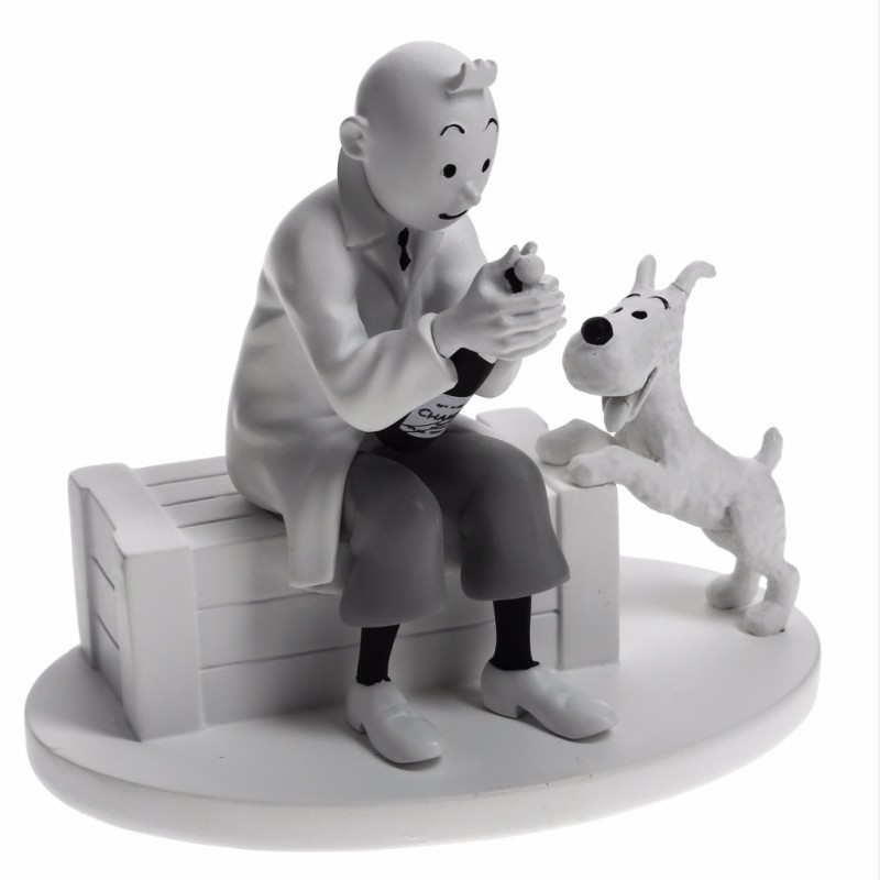 Figurine Moulinsart Tintin - Tintin prisonnier et Milou sur le ...