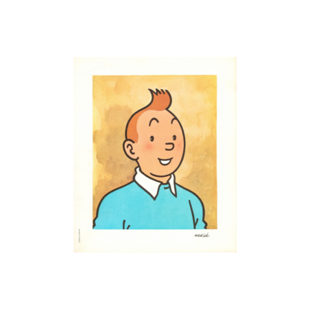 Lithographie Moulinsart Tintin - Portfolio Tintin "Portraits" 22x27