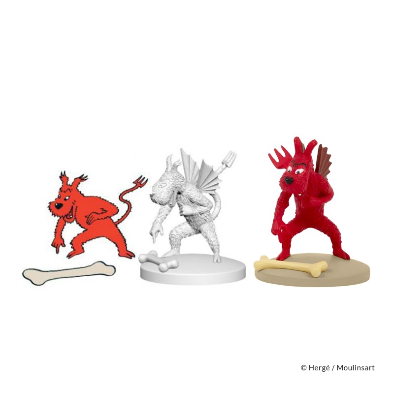 Figurine Moulinsart Tintin - Milou mi-démon Tibet (12 cm)