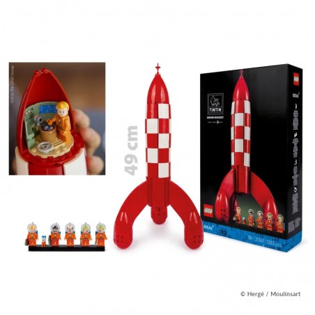 Jeu Moulinsart Tintin - LEGO® Ideas La fusée de Tintin (1283 pièces)